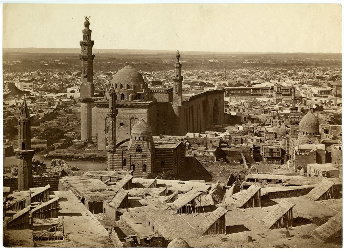 Panorama du Caire prise de la citadelle (Panorama of the Mosques of ...